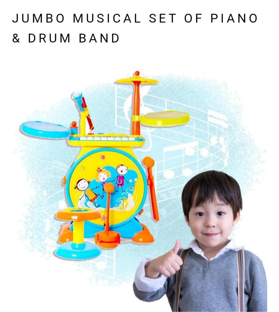Jumbo Musical set of Paino and Drum Band, Babies & Kids, Baby Nursery ...