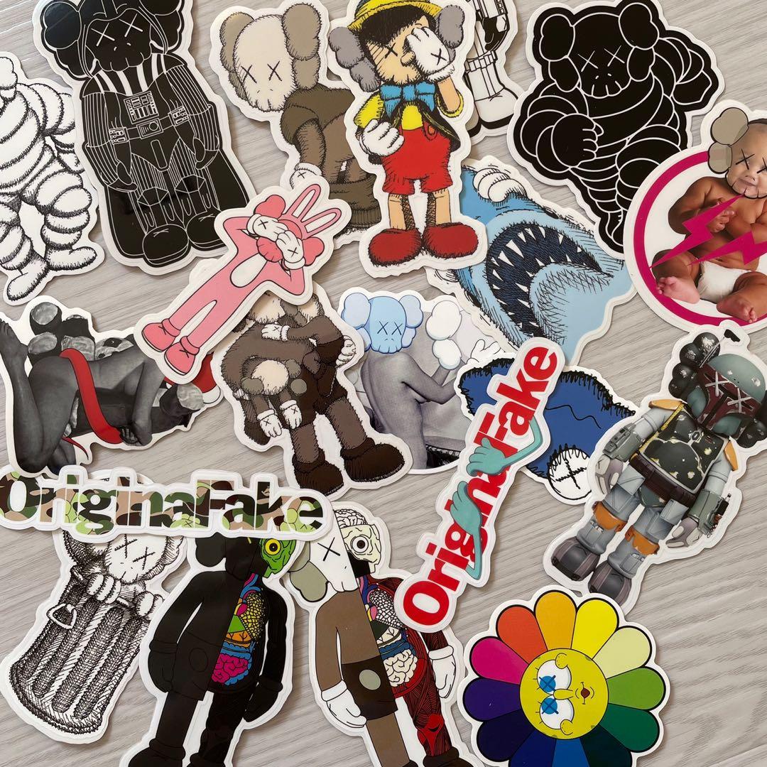 KAWS High quality Glossy hard stickers pack, Hobbies & Toys, Stationery ...