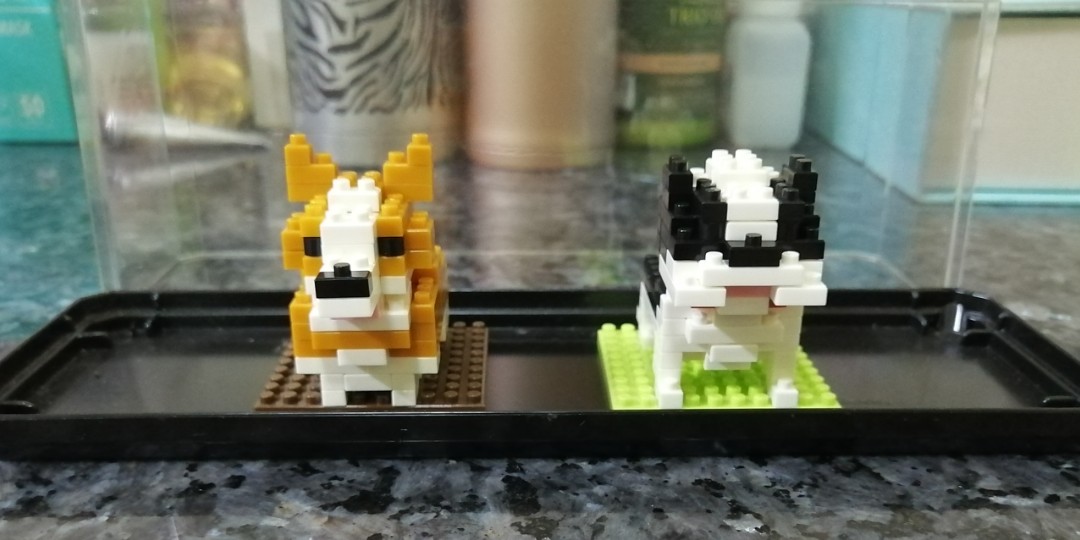 LEGO (Corgi and Bull Dog) c/w transparent case, Hobbies & Toys, Toys ...