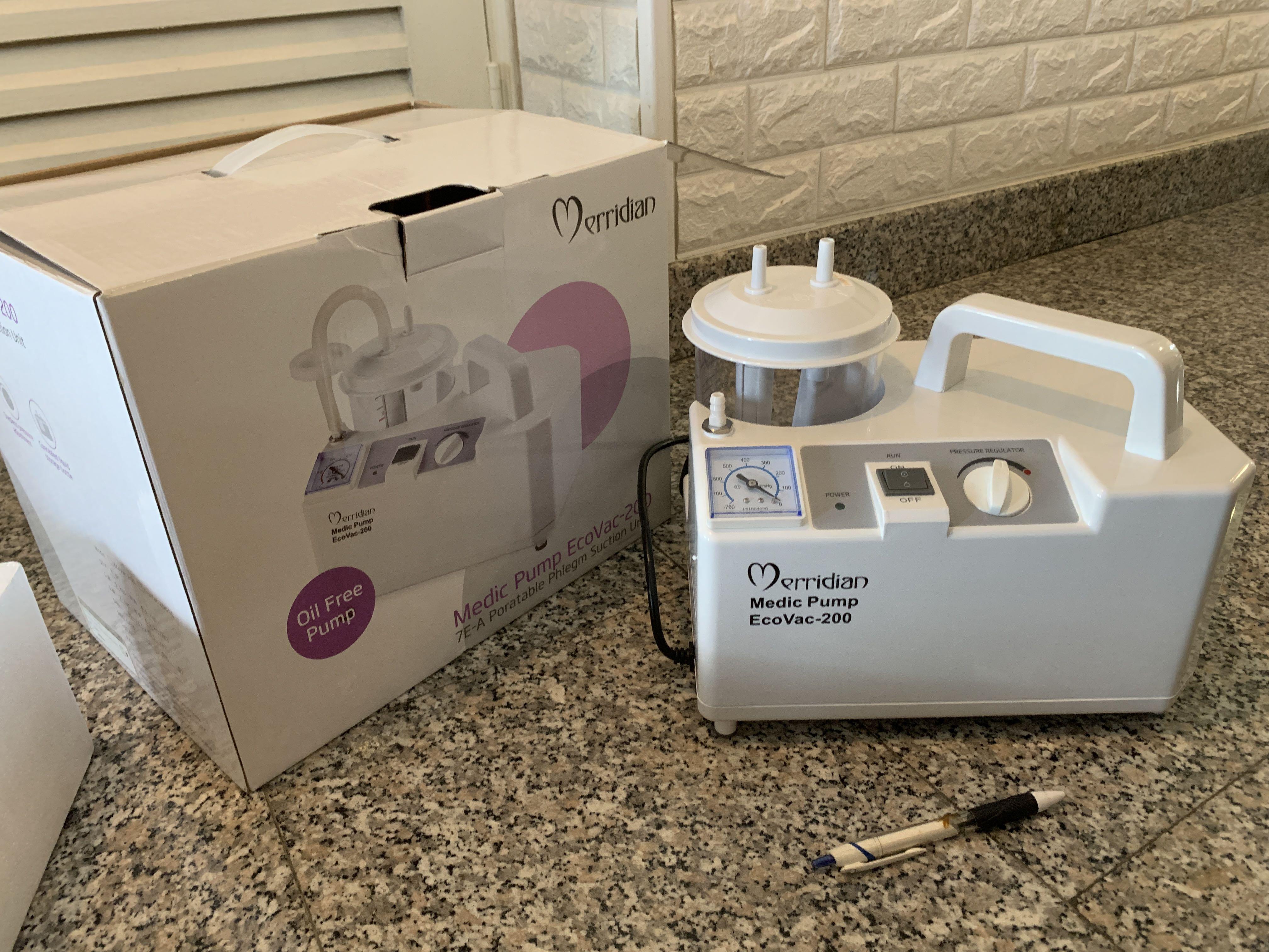 Suction Pump machine Merridian Med Pump EcoVac, Health & Nutrition ...