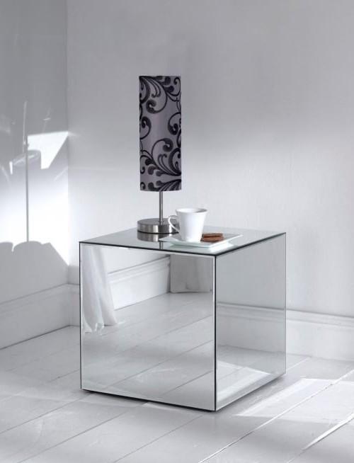 MIRRORED PEDESTAL STAND OR CUBE TABLE DISPLAY, Furniture & Home Living ...