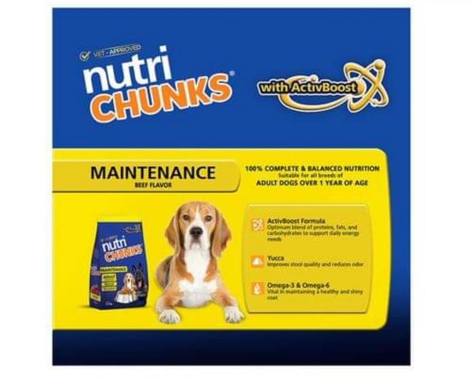 Nutri Chunks Maintenance Adult Beef Flavor repacked per 1kg/500g ...