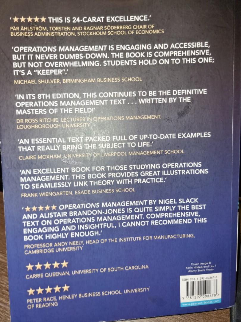 PEARSON Operations Management Textbook, Hobbies & Toys, Books ...
