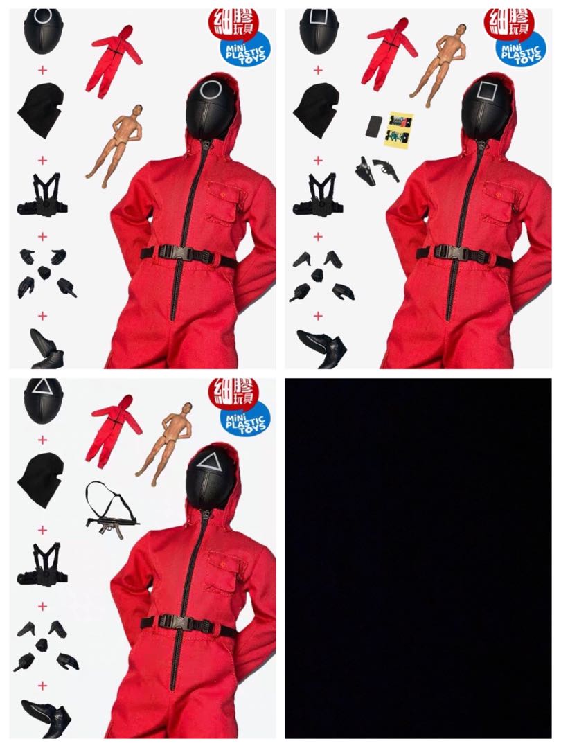 PRE-ORDER NETFLIX SQUID GAME MPT 1/6 SCALE CIRCLE SQUARE TRIANGLE GUARD ...