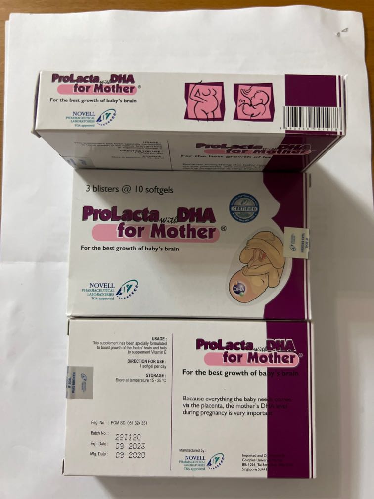 PROLACTA WITH DHA FOR MOTHER (FISH OIL), Babies & Kids, Maternity Care ...