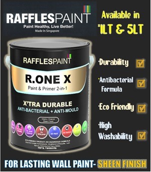 RAFFLES R.ONE LONG LASTING WALL PAINT/ NIPPON/ MATEX/ BERGER 5LT,1LT ...