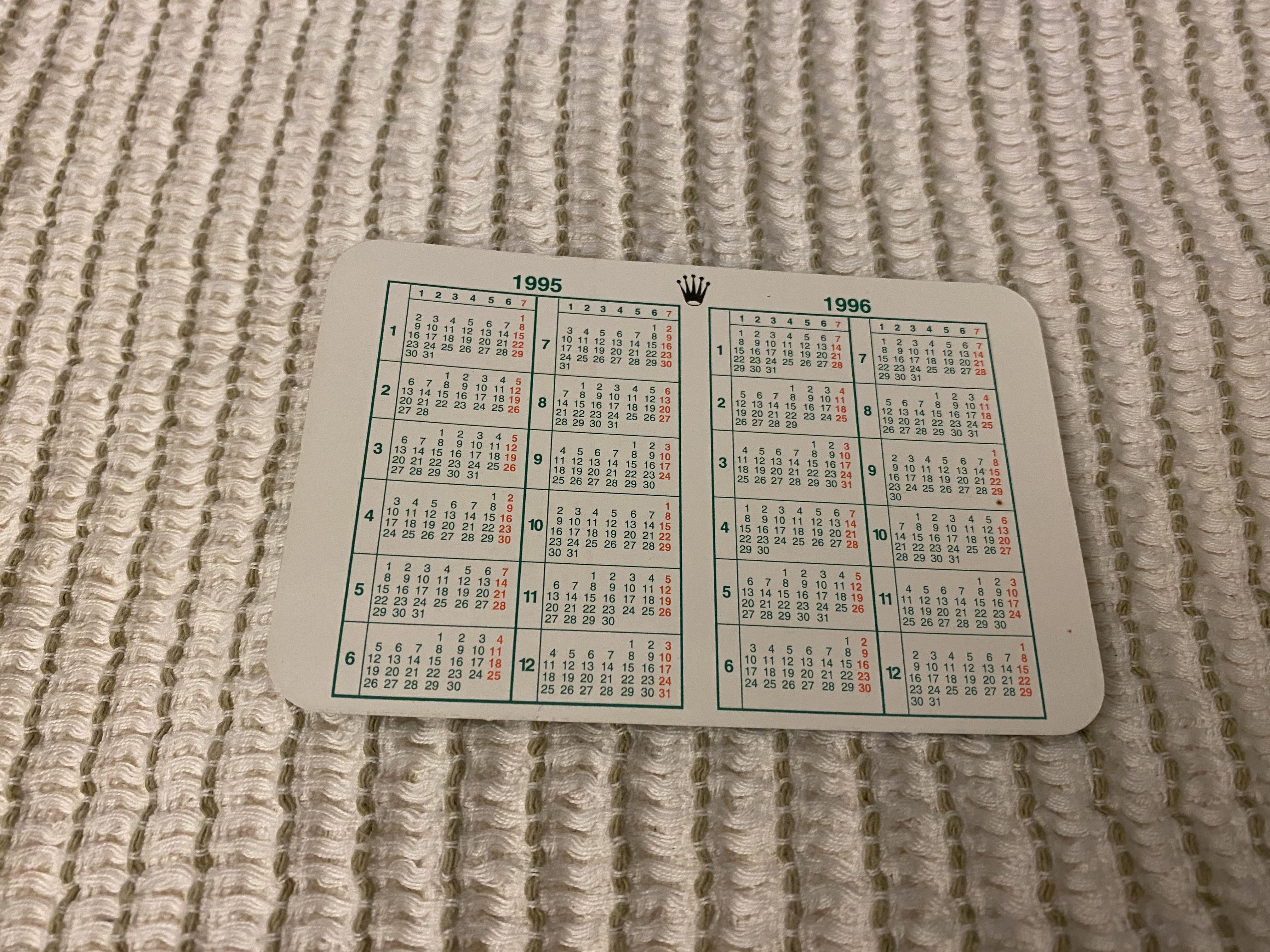 Rolex calendar card 年曆卡, 其他, 其他 - Carousell