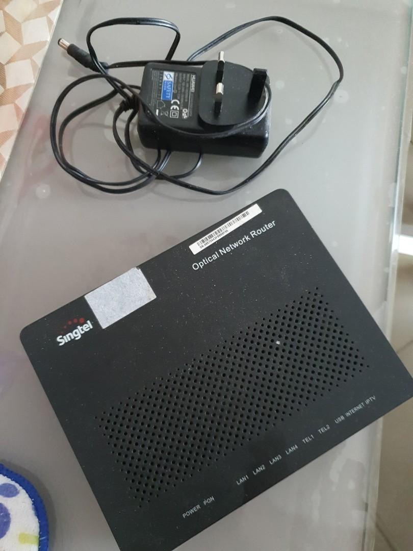 Singtel Optical network router/modem, Computers & Tech, Parts ...