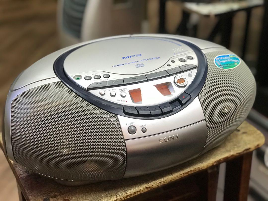 SONY CFD-S35CP Mini Compo CD Cassette Radio Player, Audio, Portable ...