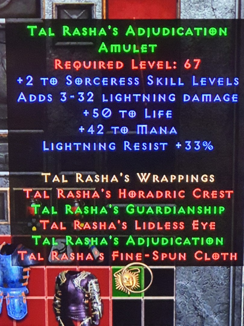 Tal Rasha's Adjudication Amulet Diablo 2 Resurrected D2R (PC/PS4/PS5 ...