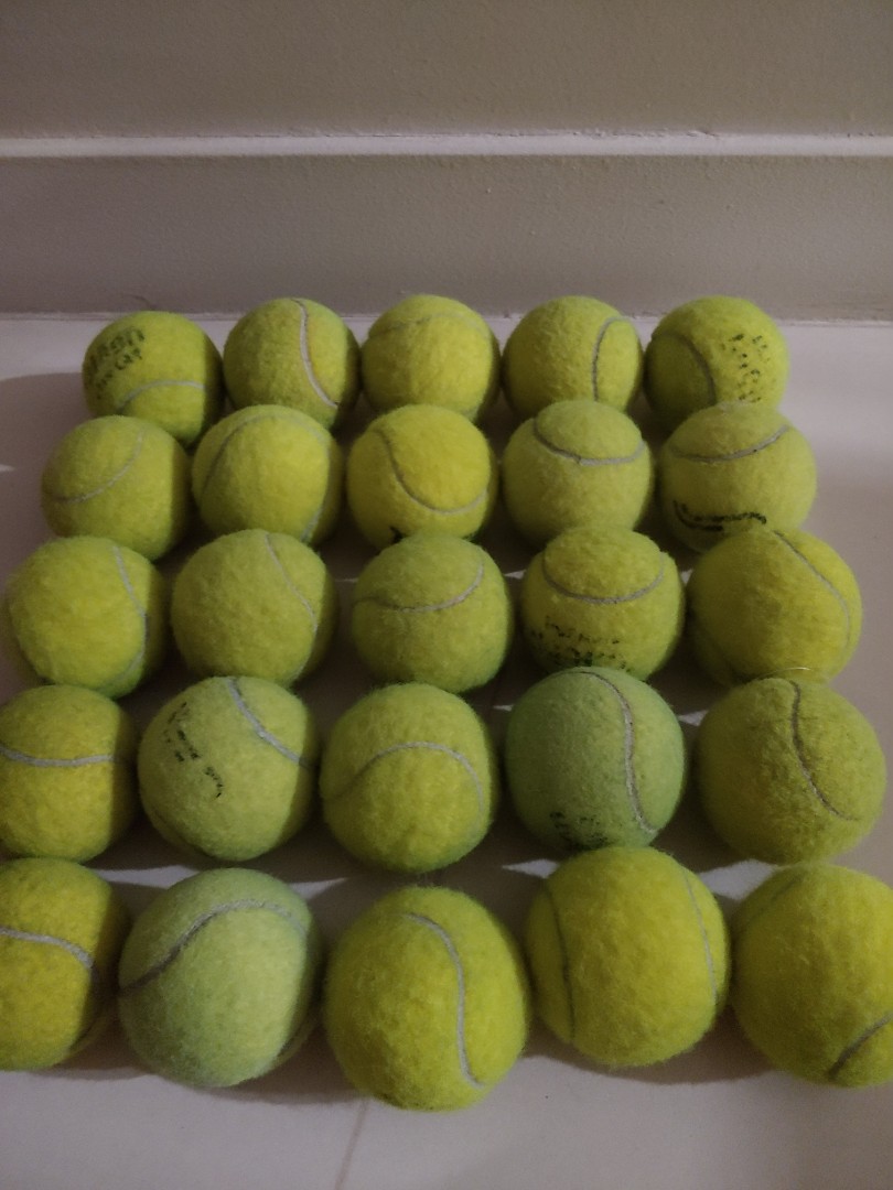 Used tennis balls x 50, Sports Equipment, Sports & Games, Racket & Ball ...