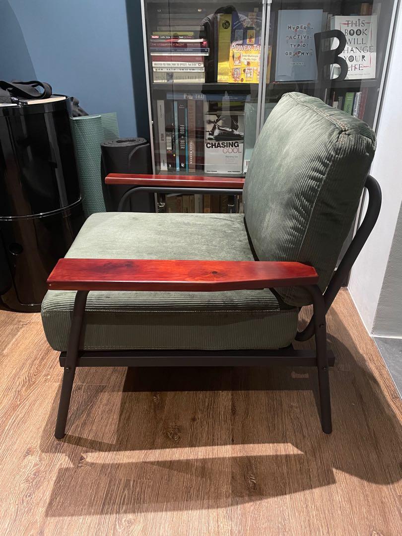 Utilitarian / Industrial Green Armchair Sofa, Furniture & Home Living ...