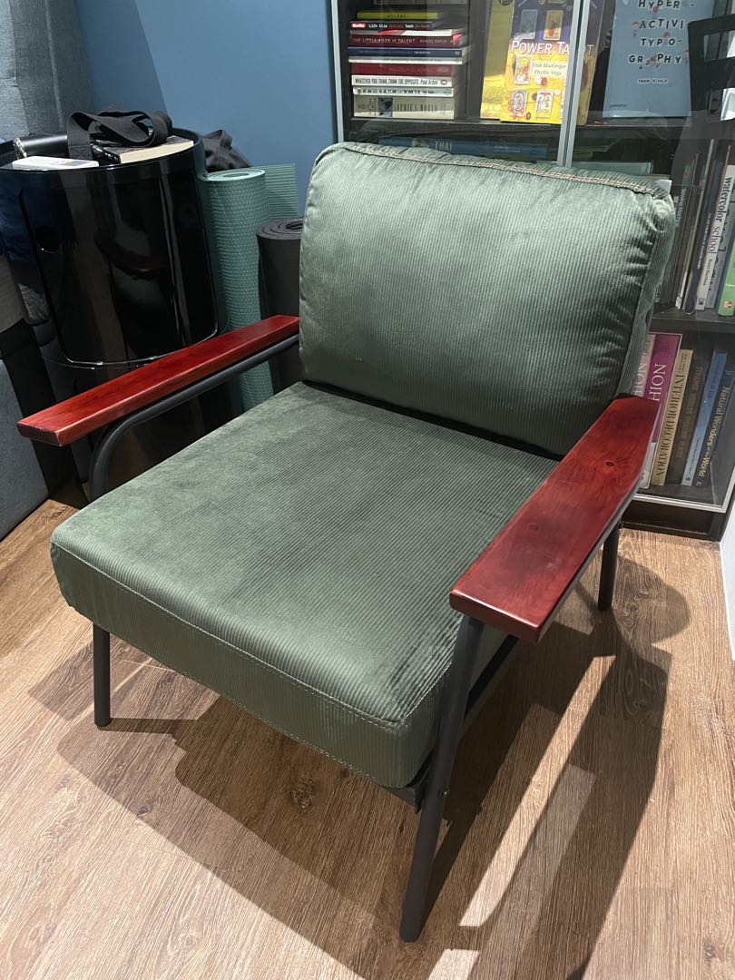 Utilitarian / Industrial Green Armchair Sofa, Furniture & Home Living ...