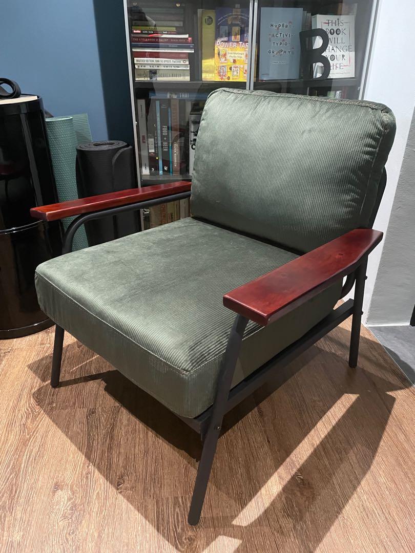 Utilitarian / Industrial Green Armchair Sofa, Furniture & Home Living ...