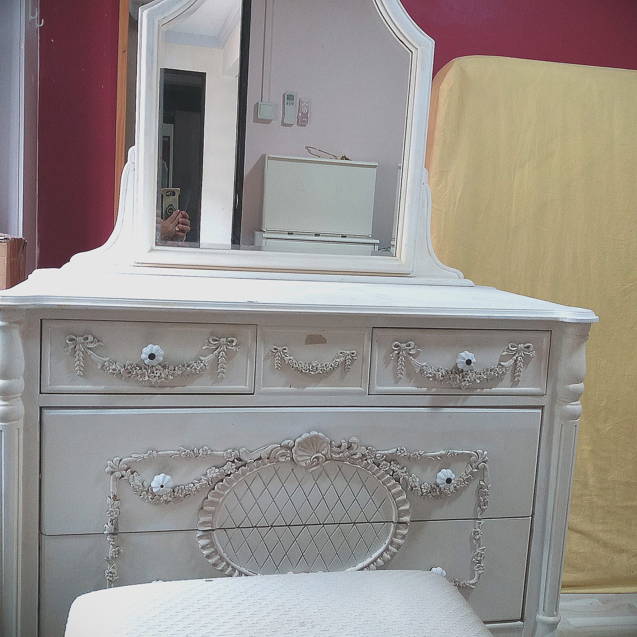 Victorian style dressing table set, Furniture & Home Living, Furniture ...