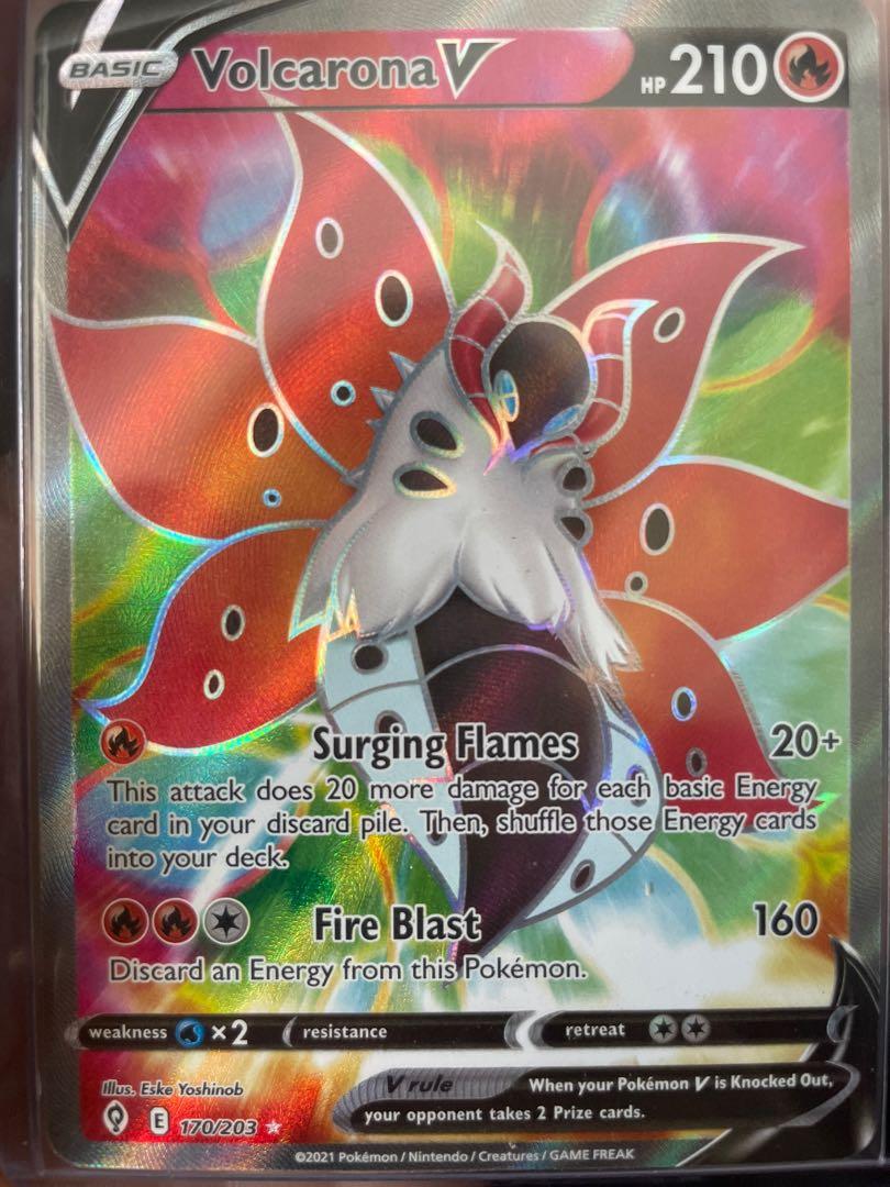 Volcarona V Full Art - SWSH07: Evolving Skies - 170/203 / Ultra Rare ...