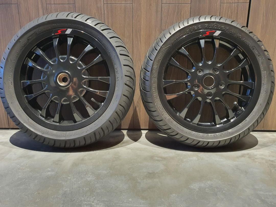 12 inch Vespa Wheels Rims (Pair), Motorcycles, Motorcycle Accessories ...