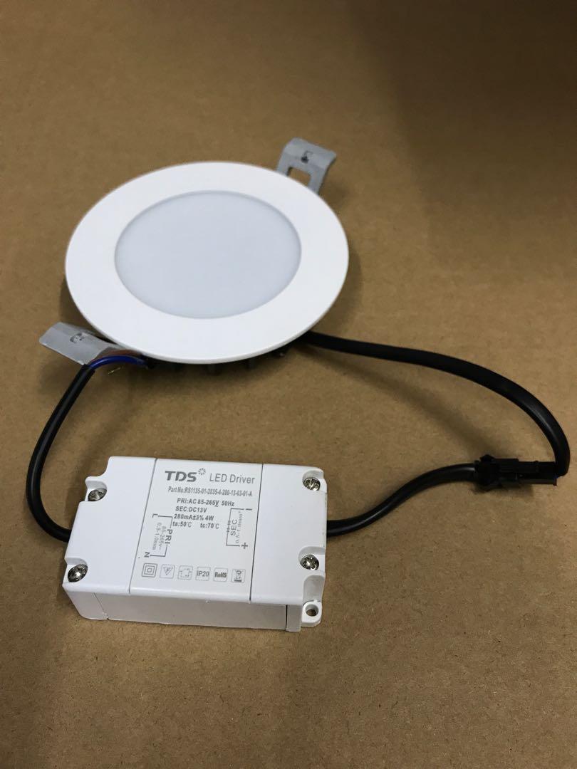 浴室燈 天花燈 廳燈 TDS LED Downlight 4W / 6W AC 85-265 V Ultra Ceiling Round ...