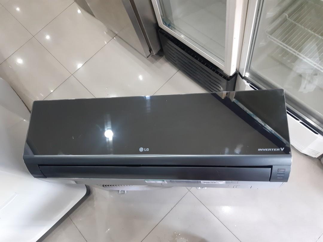 Ac 1.5 PK LG Inverter, R410, black mirror, termasuk pasang & instalasi ...