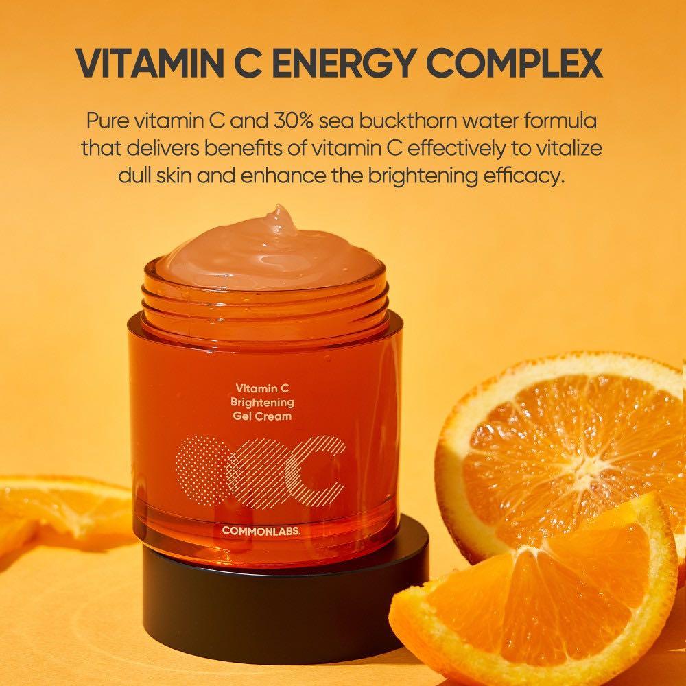 COMMONLABS Vitamin C Brightening Gel Cream 70g, Health & Nutrition, Health Supplements, Vitamins ...