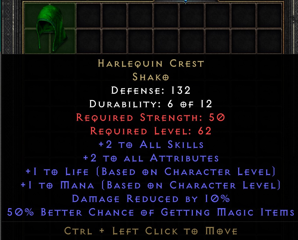 Diablo 2 Resurrected - Harlequin Crest Shako, Video Gaming, Gaming ...