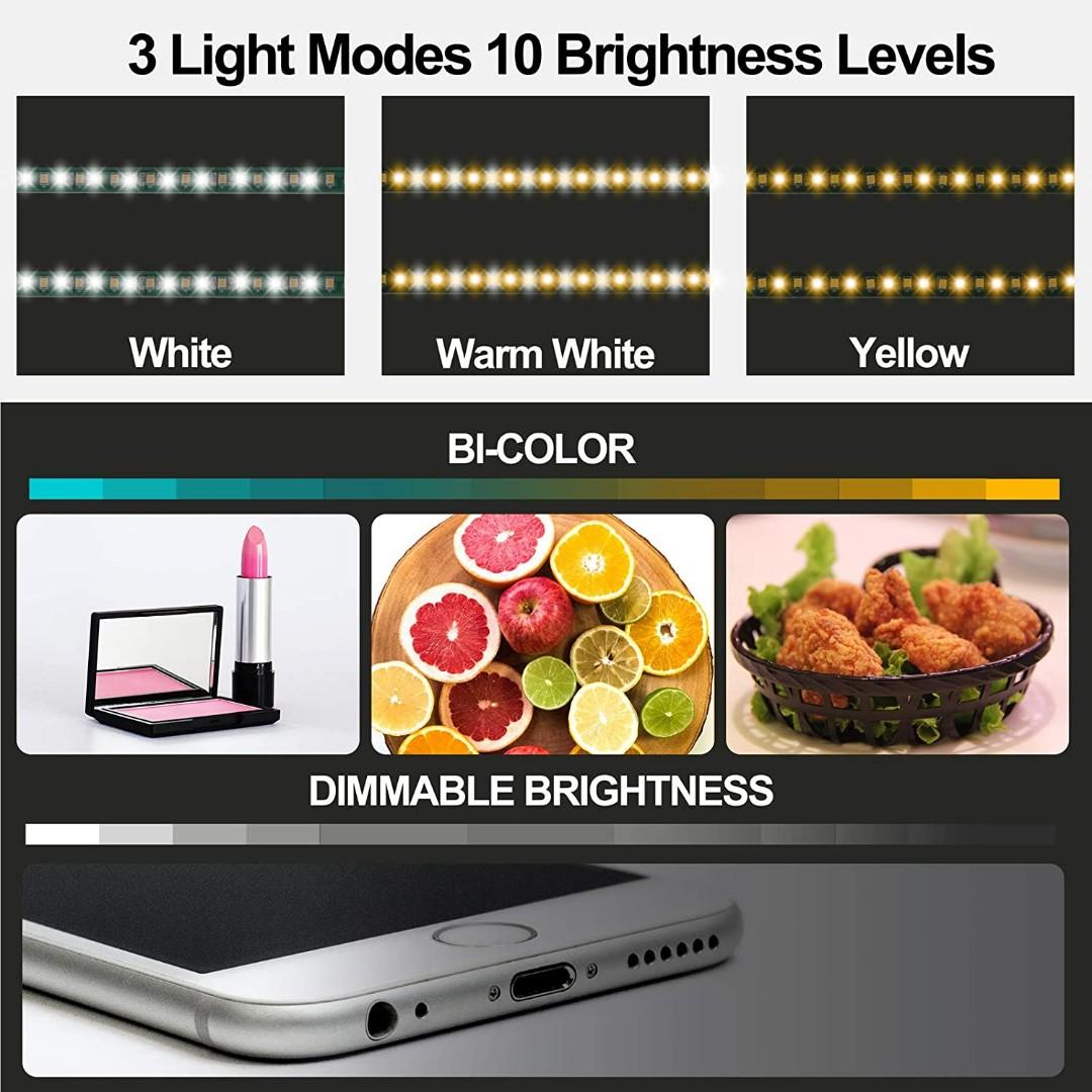 EMART 35X40cm Photography Table Top Light Box 52 LED Portable Photo ...