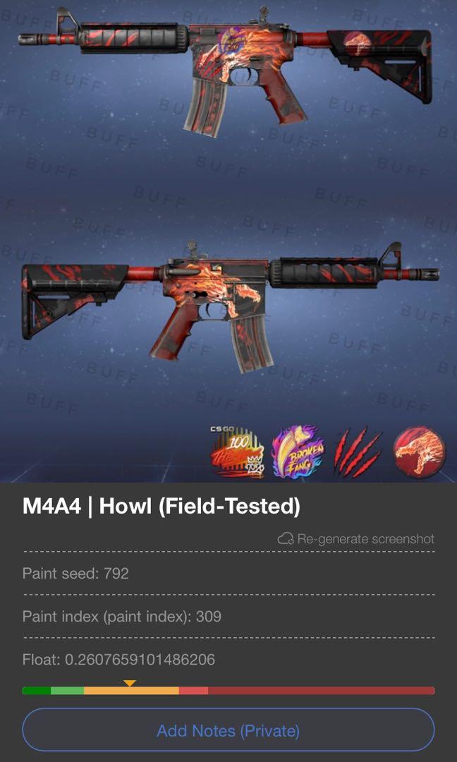 FT M4A4 Howl, Video Gaming, Gaming Accessories, In-Game Products on ...