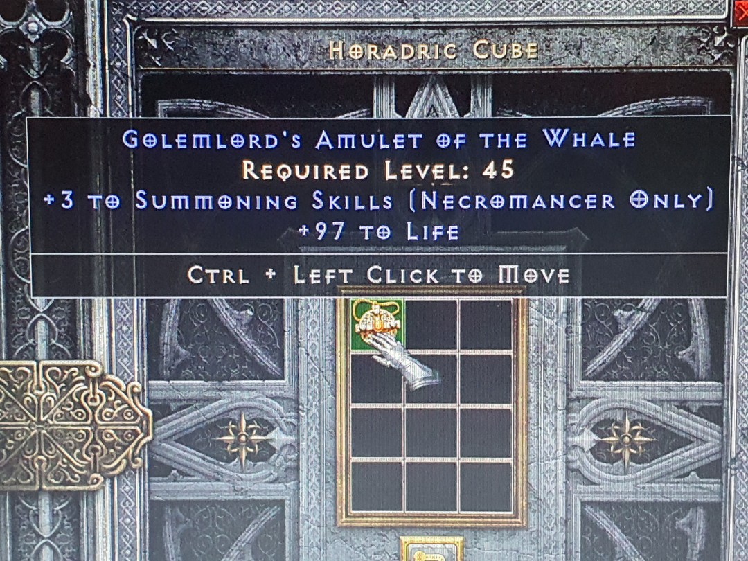 Golemlord's Amulet Of The Whale (Necromancer) Diablo 2 Resurrected D2R ...