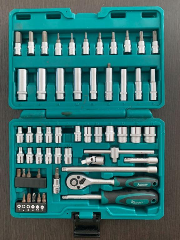 Kamasa Socket Tool Box Set - 56 piece set, Furniture & Home Living ...