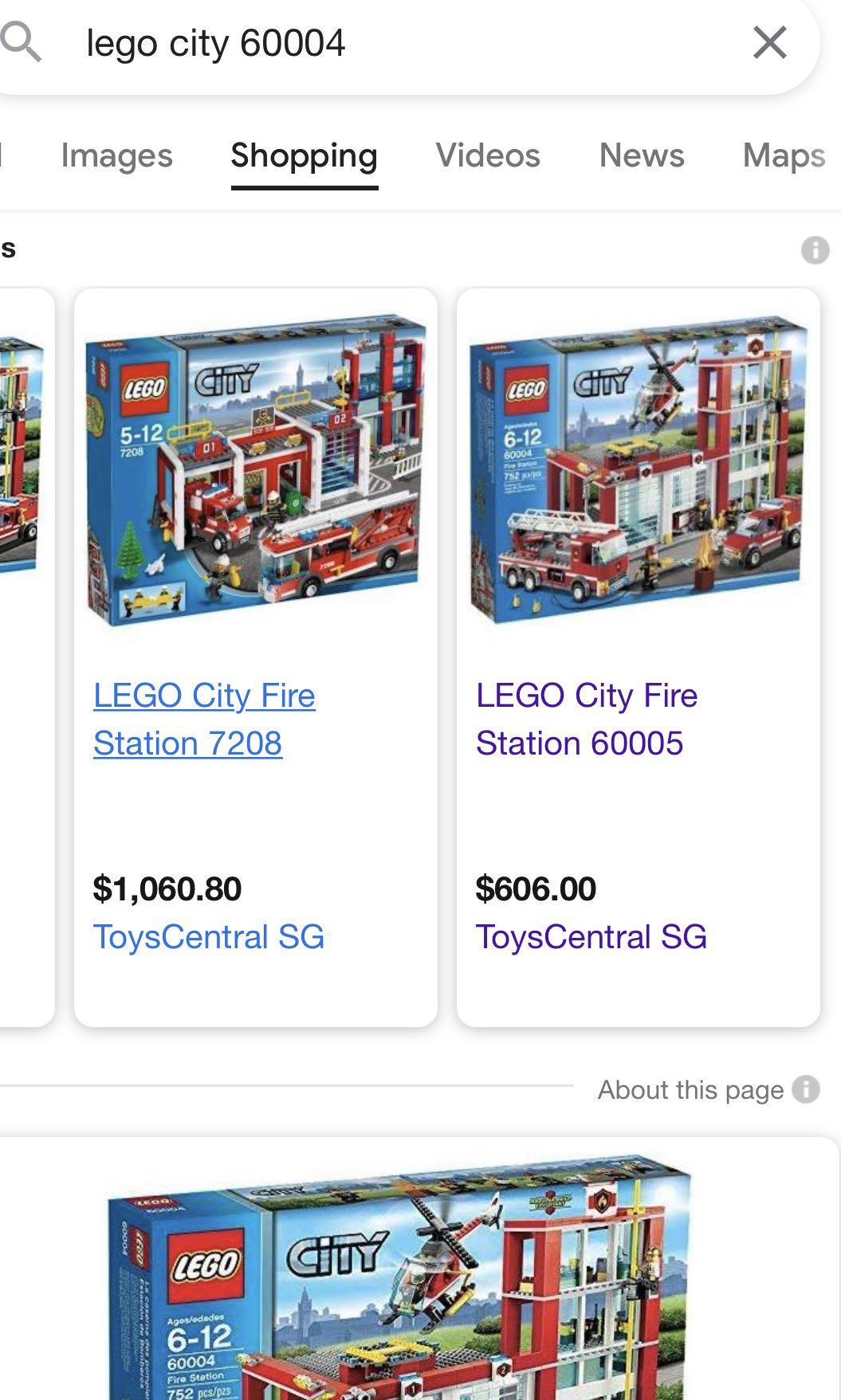 LEGO CITY FIRE ENGINE STATION SET 60004, Hobbies & Toys, Toys & Games ...