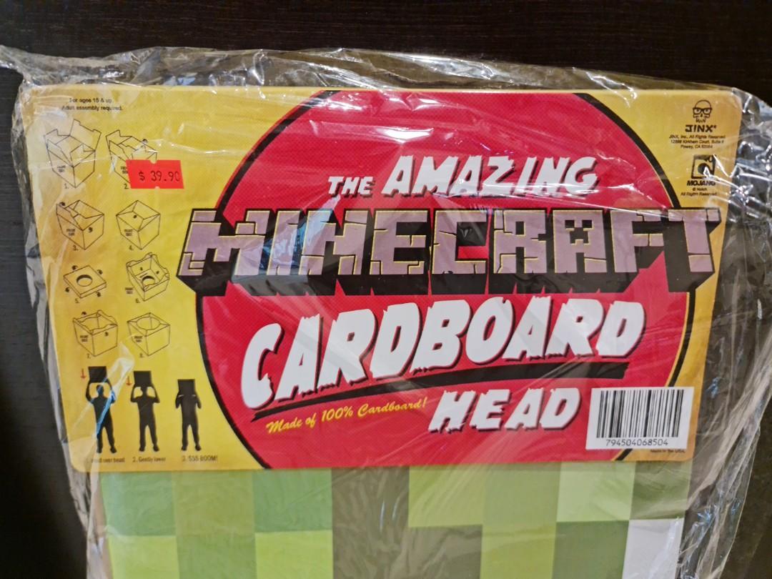 MINECRAFT CARDBOARD HEAD, Hobbies & Toys, Toys & Games on Carousell
