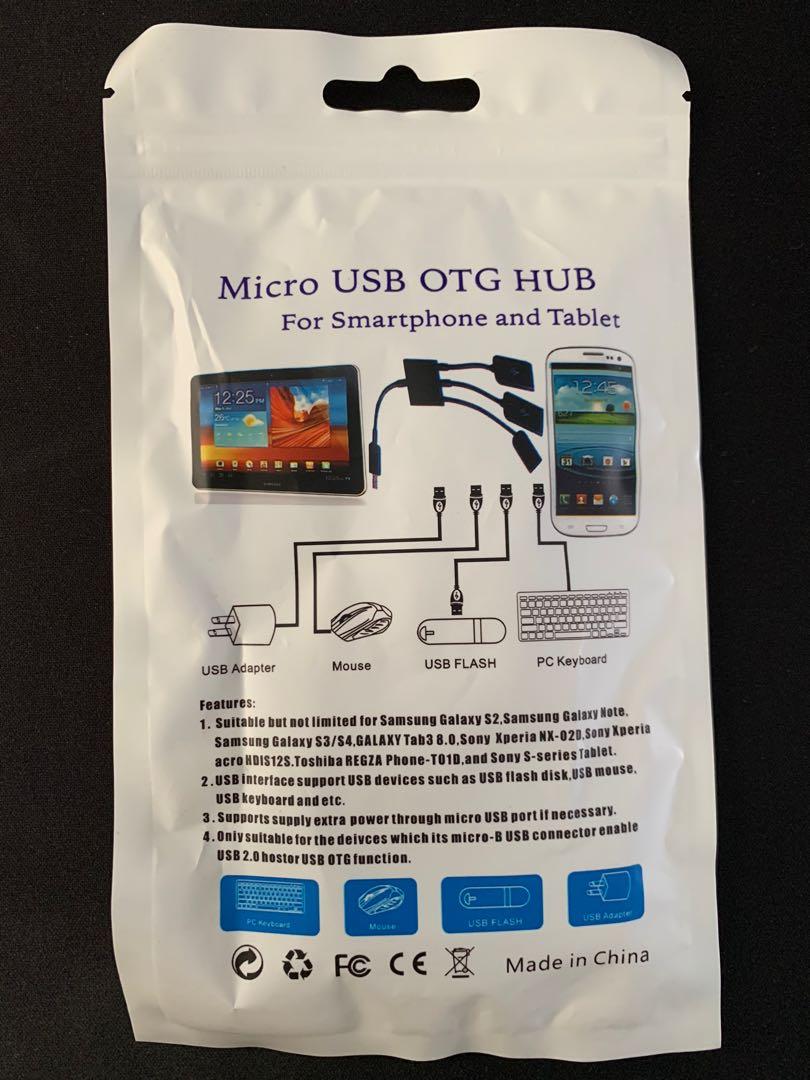 Mirco usb to usb-A hub for smartphone, Computers & Tech, Parts ...