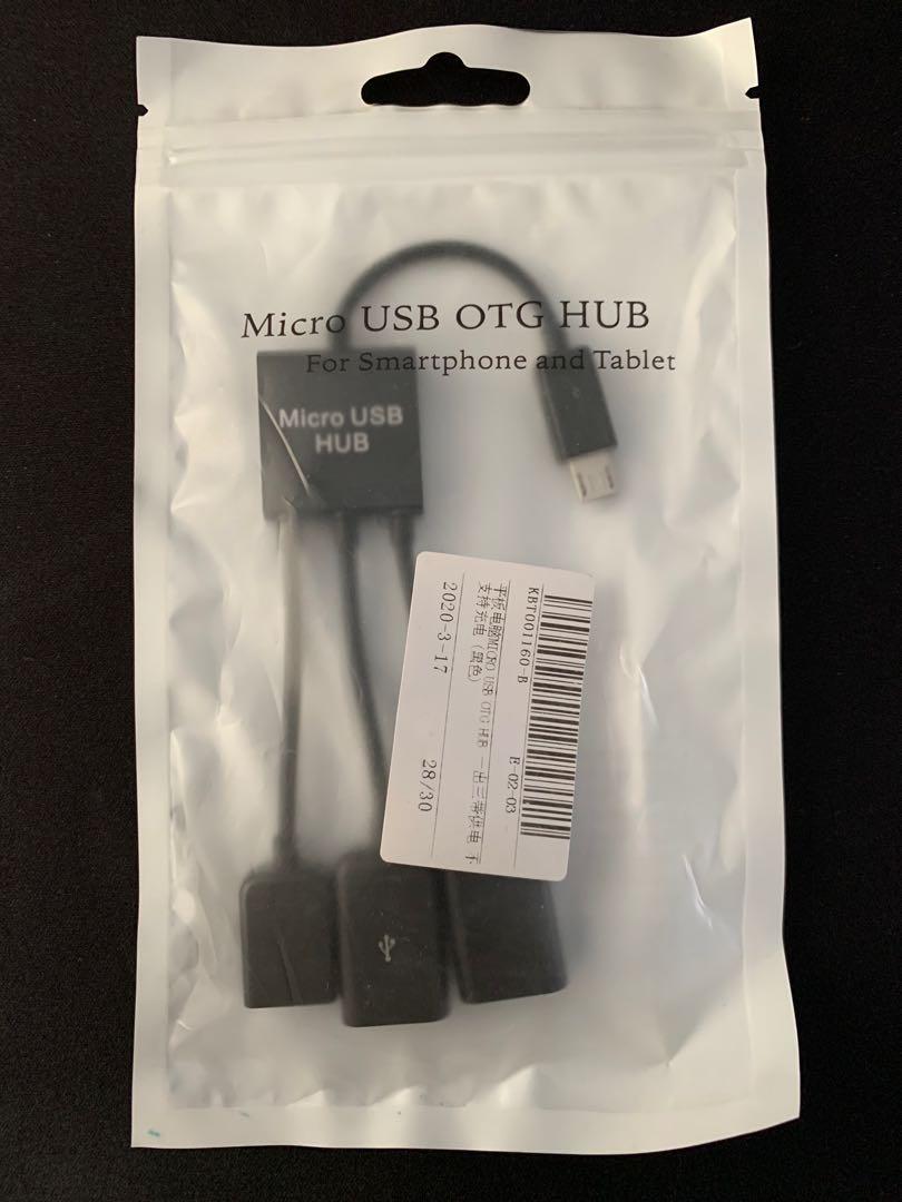 Mirco usb to usb-A hub for smartphone, Computers & Tech, Parts ...