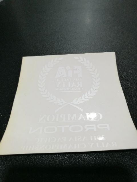 ORIGINAL PROTON 2011 FIA APRC CHAMPION STICKER, Auto Accessories on ...