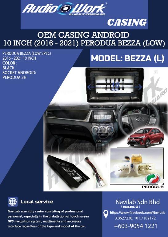 Perodua Bezza 2016-2021 10" Android Player Casing (Low Spec)(Black ...