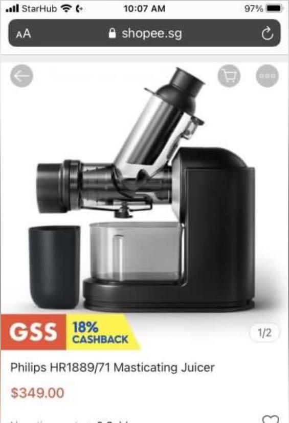 Philips Masticating Slow Juicer, TV & Home Appliances, Kitchen ...