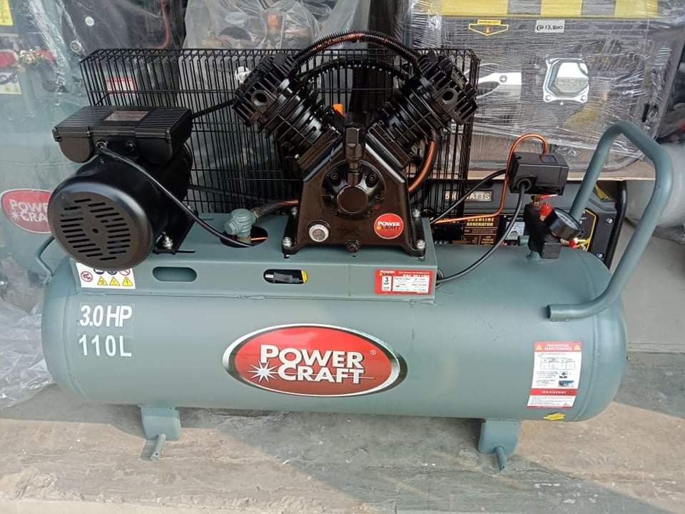 PowerCraft Air Compressor 3HP 110Liters Single Phase, Commercial ...