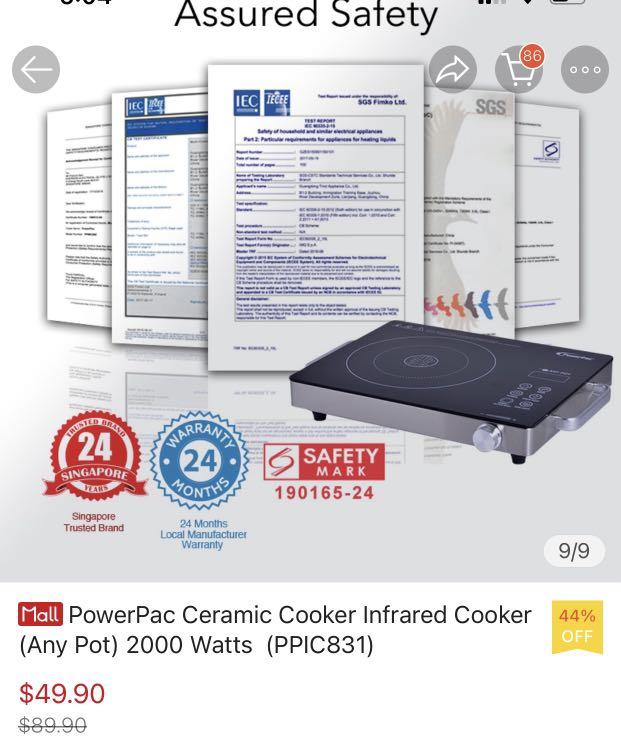 Powerpac Ceramic induction Cooker For Any Type of pots, TV & Home ...