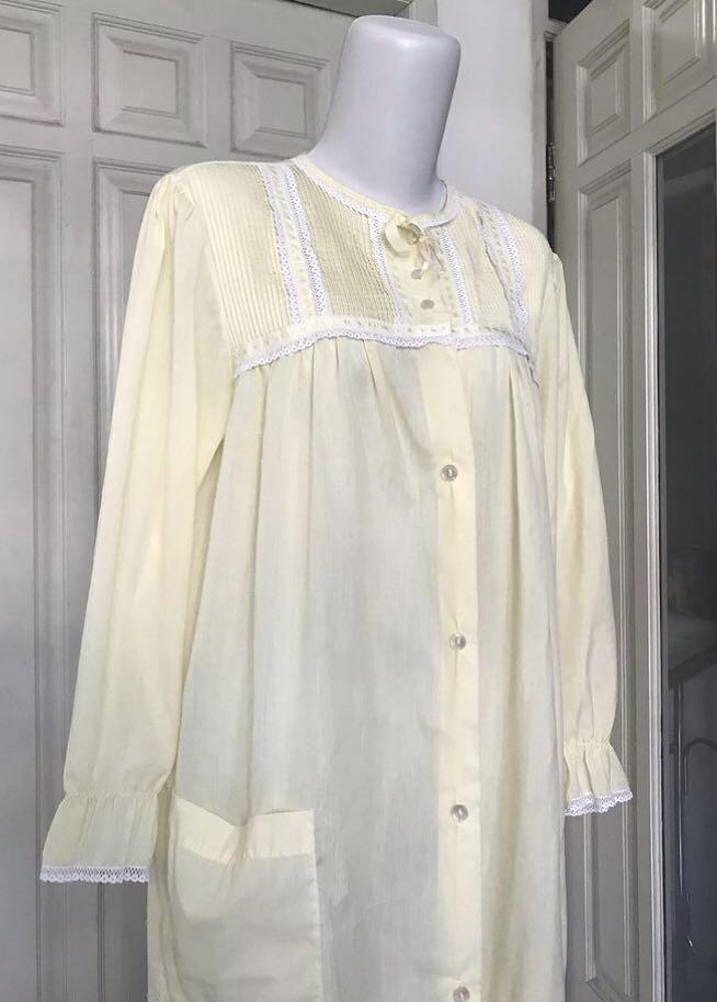 (NEW) Princess Sleep Dress - Kuning Pastel, Fesyen Wanita, Pakaian ...