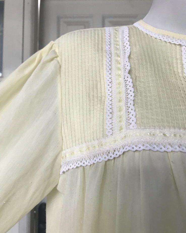 (NEW) Princess Sleep Dress - Kuning Pastel, Fesyen Wanita, Pakaian ...