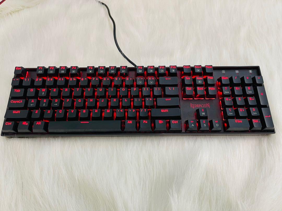 Red dragon gaming mechanical keyboard, Computers & Tech, Parts ...