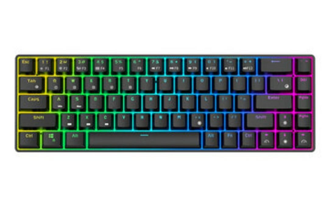 [ROYAL KLUDGE] RK855 RK68 RED SWITCH MECHANICAL KEYBOARD 65% DUAL Mode ...