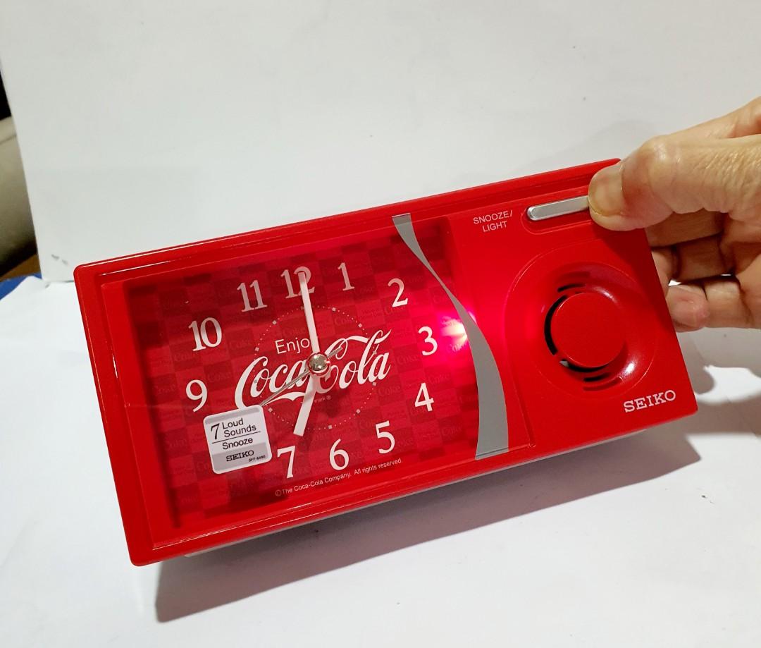 SEIKO Alarm coca-cola table clock, Furniture & Home Living, Home Decor ...