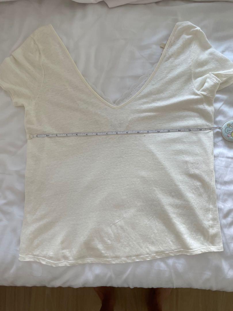 Sezane Lucia Lace Back Tshirt, Women's Fashion, Tops, Blouses on Carousell