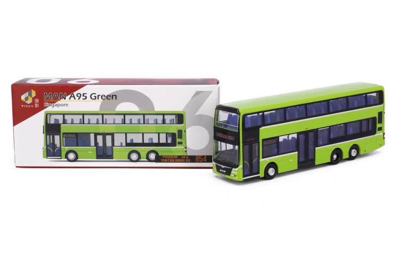 Singapore green bus miniature figurine 1:110 scale, Hobbies & Toys ...