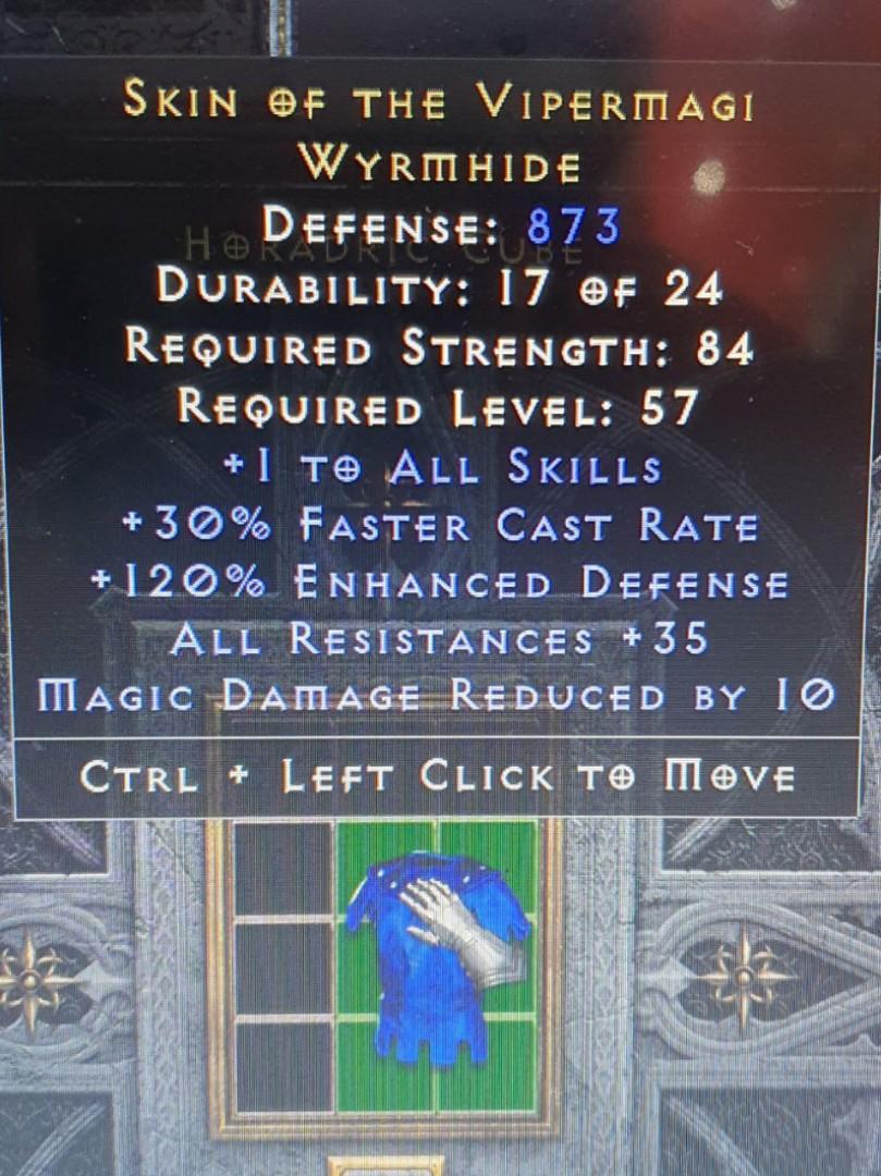 Skin Of The Vipermagi Wyrmhide (Upped) Diablo 2 Resurrected D2R (PC/PS4 ...