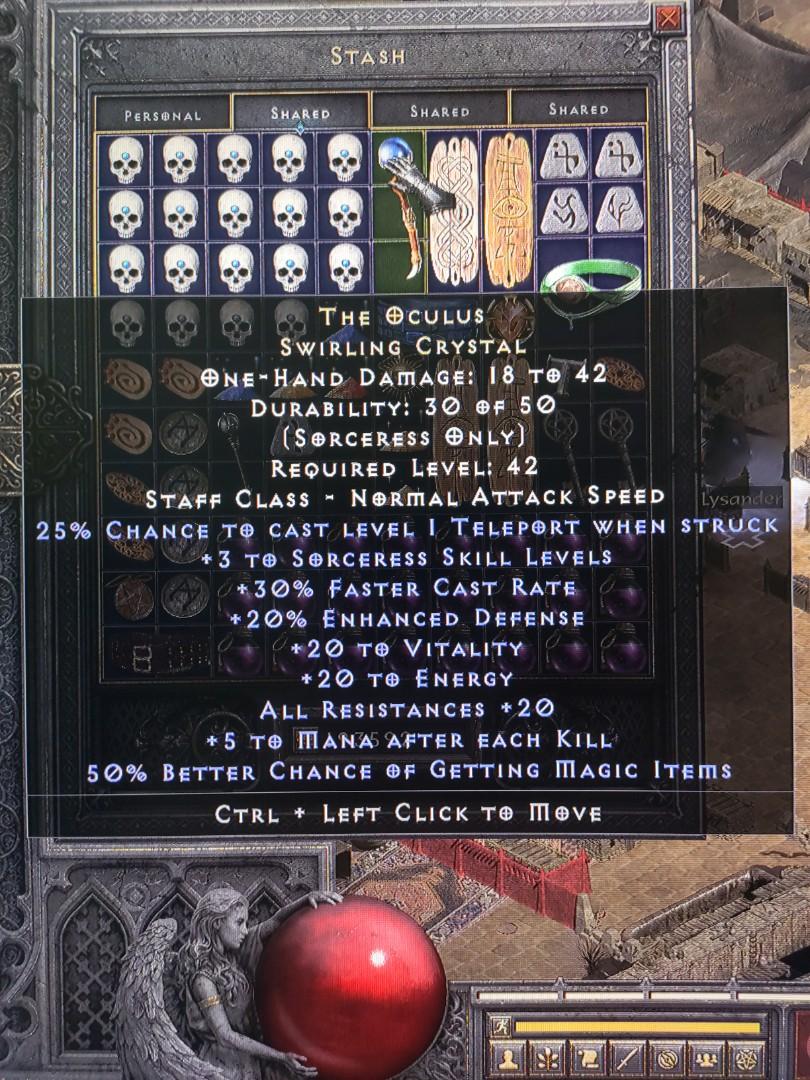 The Oculus (PC) - Diablo 2 Resurrected, Video Gaming, Video Game ...