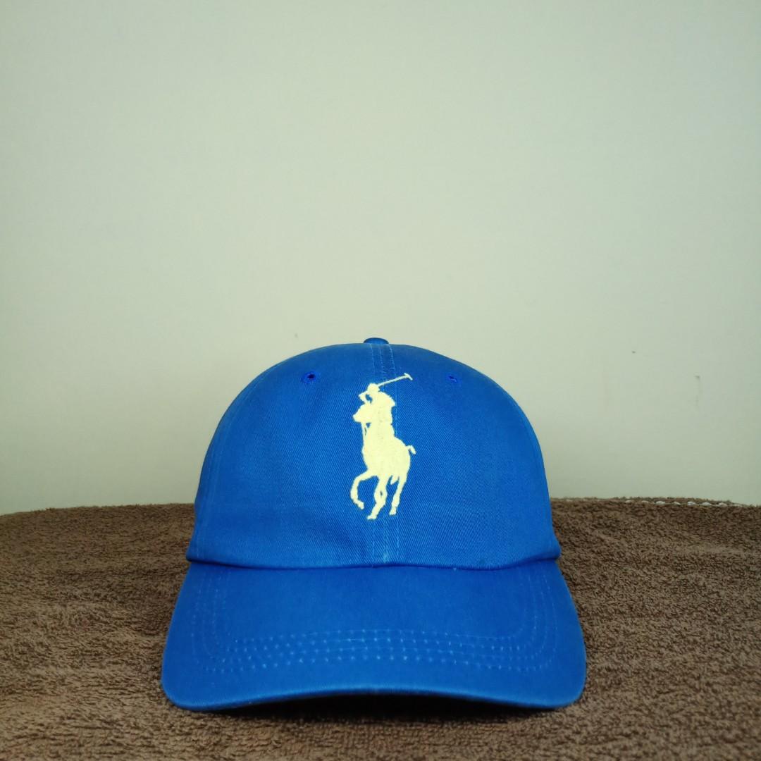 Topi Polo Biru, Fesyen Pria, Aksesoris, Topi di Carousell
