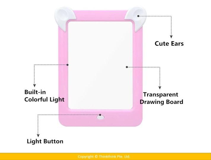3D Magic Drawing Board With Pen Sketchpad Tablet 8 Light Effects Create ...