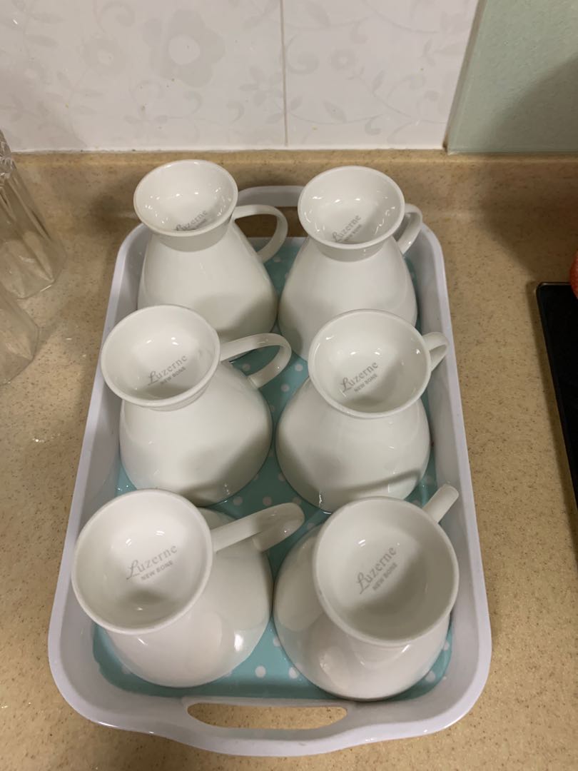 6 Luzerne cups, Furniture & Home Living, Kitchenware & Tableware ...